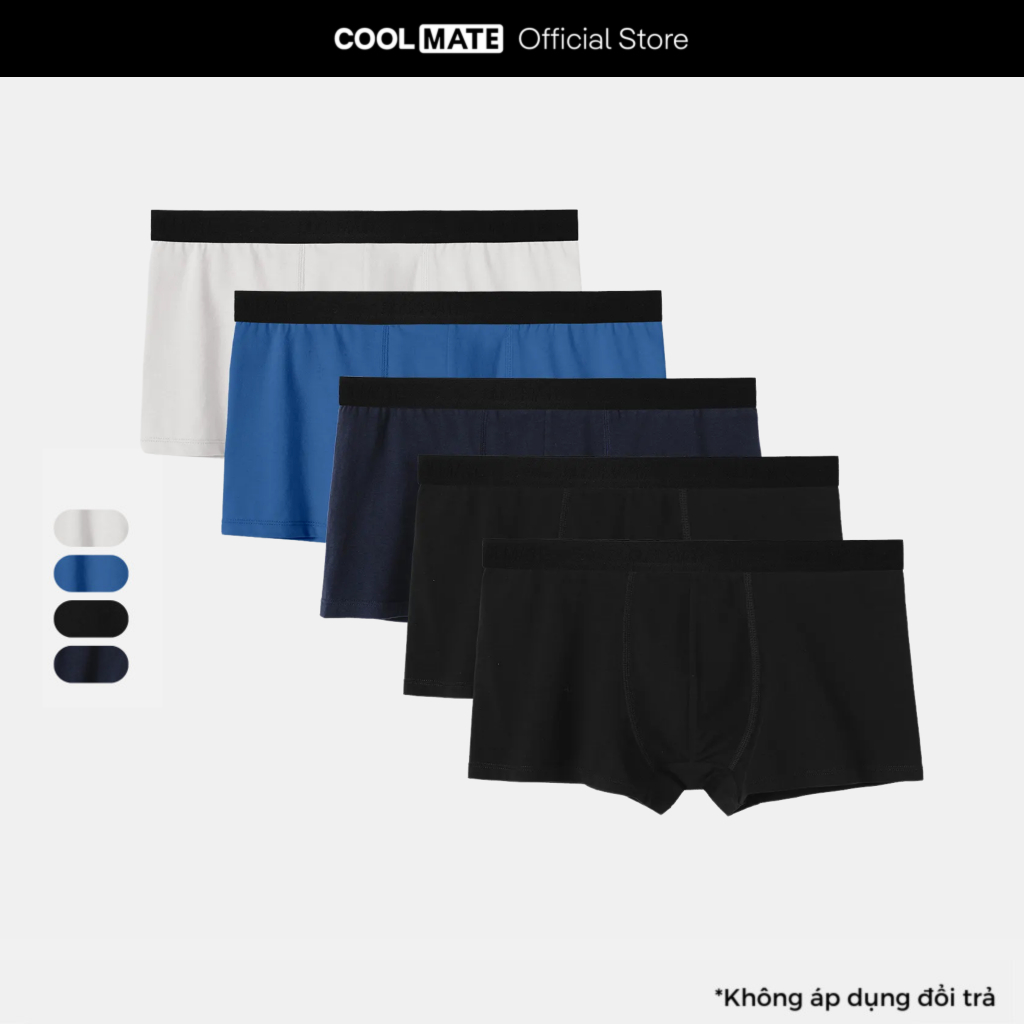 Pack 5 Trunk Cotton Coolmate Basics cạp logo [Không đổi trả] | Shopee ...