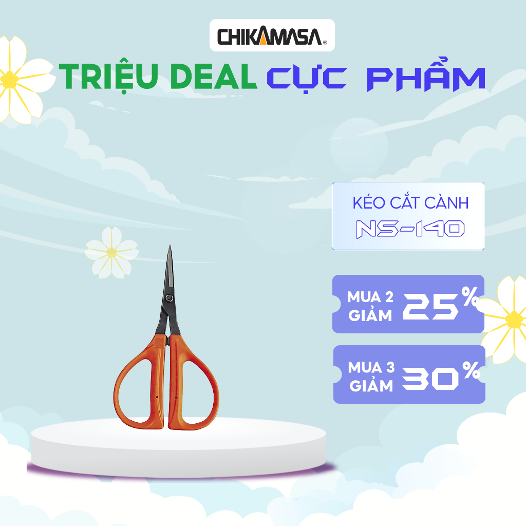 Kéo Tỉa Hoa Cao Cấp Lưỡi Kéo Cacbon Nhỏ Gọn Nhật Bản Chikamasa NS-140 ...