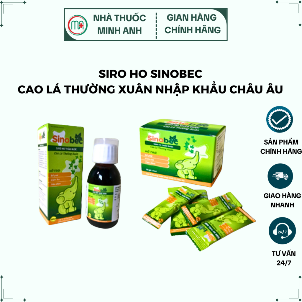 Siro Ho Sinobec cho bé Hỗ trợ Giảm ho - Bổ phế - Tiêu đờm (Dạng chai ...