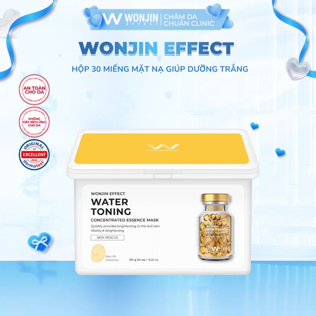 Hộp 30 Mặt nạ dịch truyền Vitamin dưỡng sáng trắng da WONJIN EFFECT ...