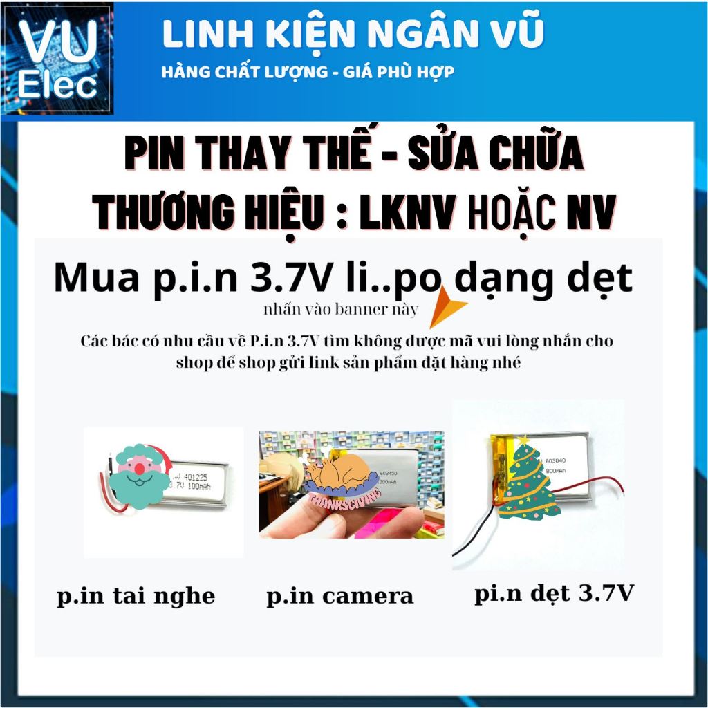 Sản phẩm Pinn 3.7v vôn sửa chữa thay thế tai nghe - hộp sạc - bàn phím | Shopee Việt Nam