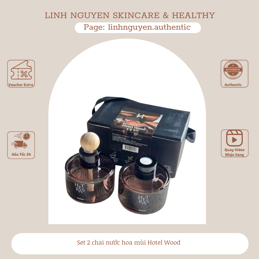 Set 2 Chai Nước Hoa Ô Tô Hetras mùi 𝐍𝐨.𝟕 𝐇𝐨𝐭𝐞𝐥 𝐖𝐨𝐨𝐝 77ml*2 | Shopee Việt Nam
