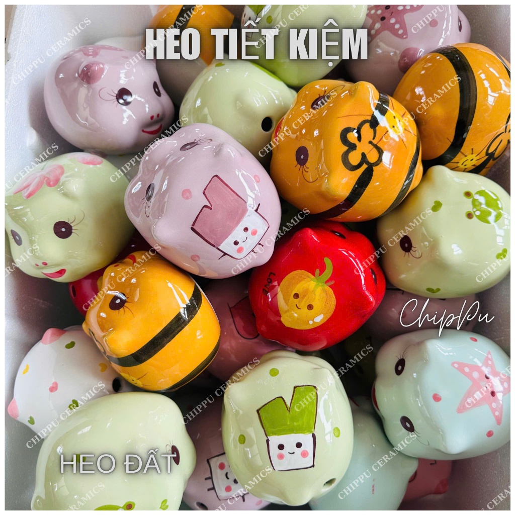 Heo đất tiết kiệm, Lợn đất Heo sứ Ống heo tiết kiệm bằng sứ Heo mini ...
