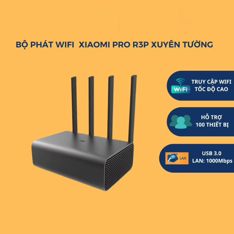 Bộ phát wifi Xiaomi Router 3 Pro (R3P) chip EMST có thể cài openwrt, dd ...