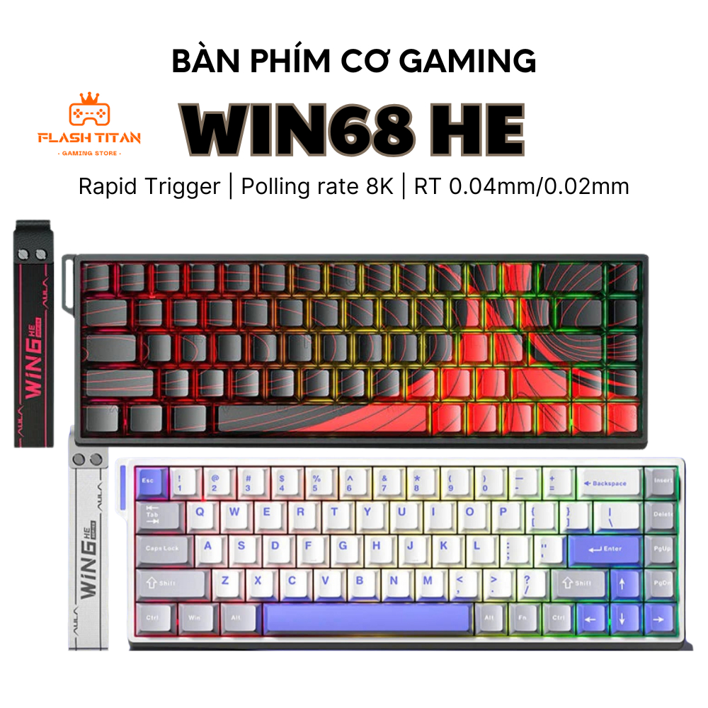 Bàn Phím Cơ Gaming Aula WIN68 HE - Rapid Trigger - Switch Nam Châm 8k ...