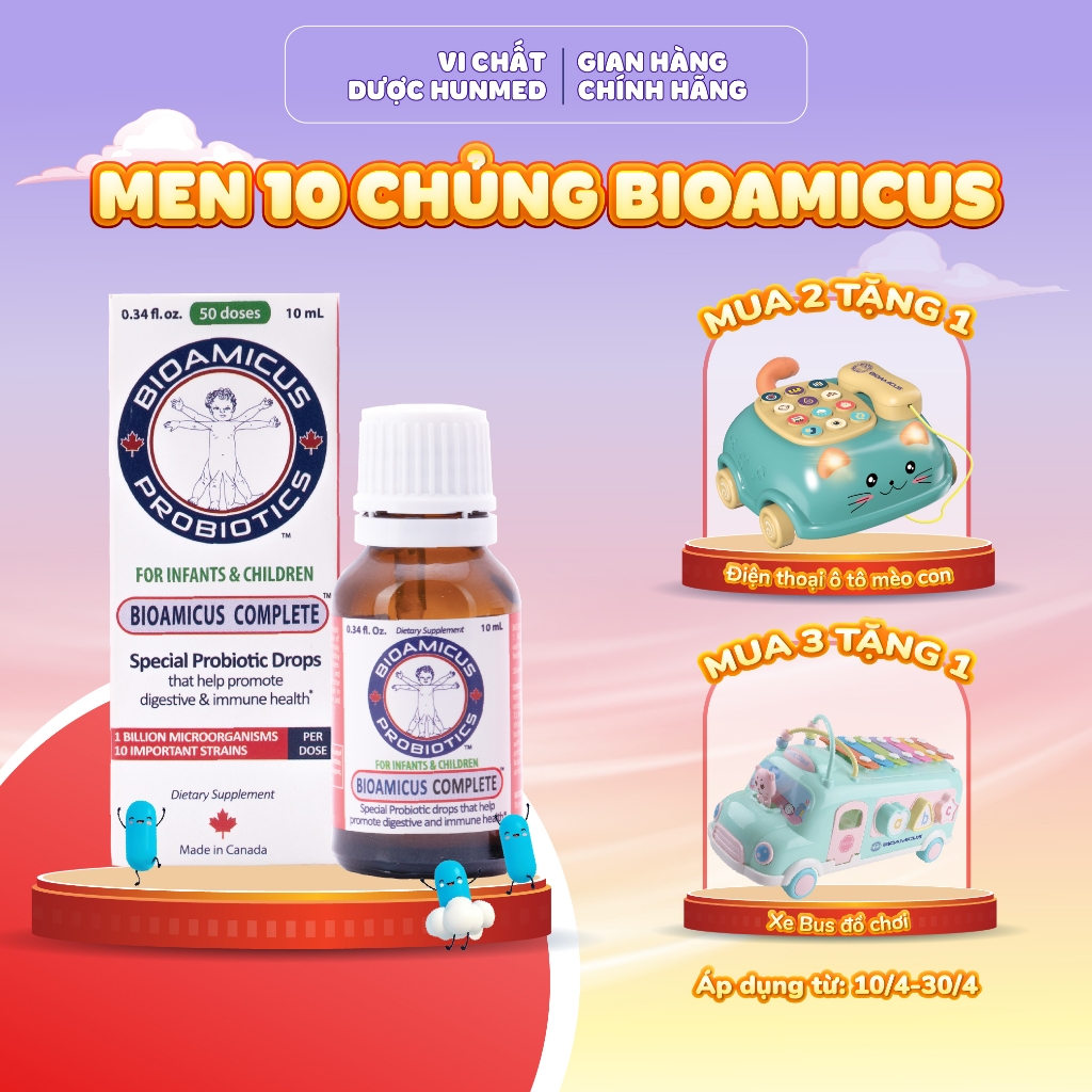 Men vi sinh 10 chủng BioAmicus Complete 10ml | Shopee Việt Nam