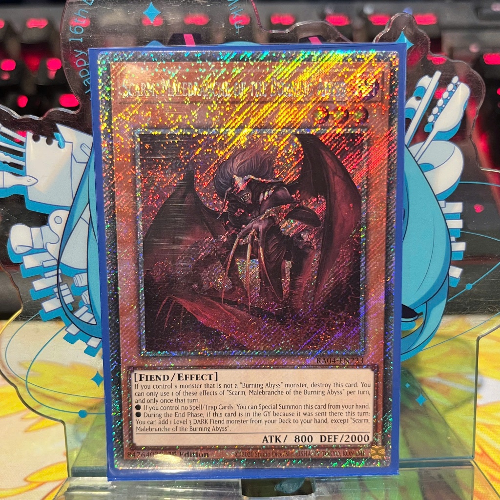[ Bài Yugioh Chính Hãng ] Scarm, Malebranche of the Burning Abyss - RA04-EN233 - Plat Secret ...