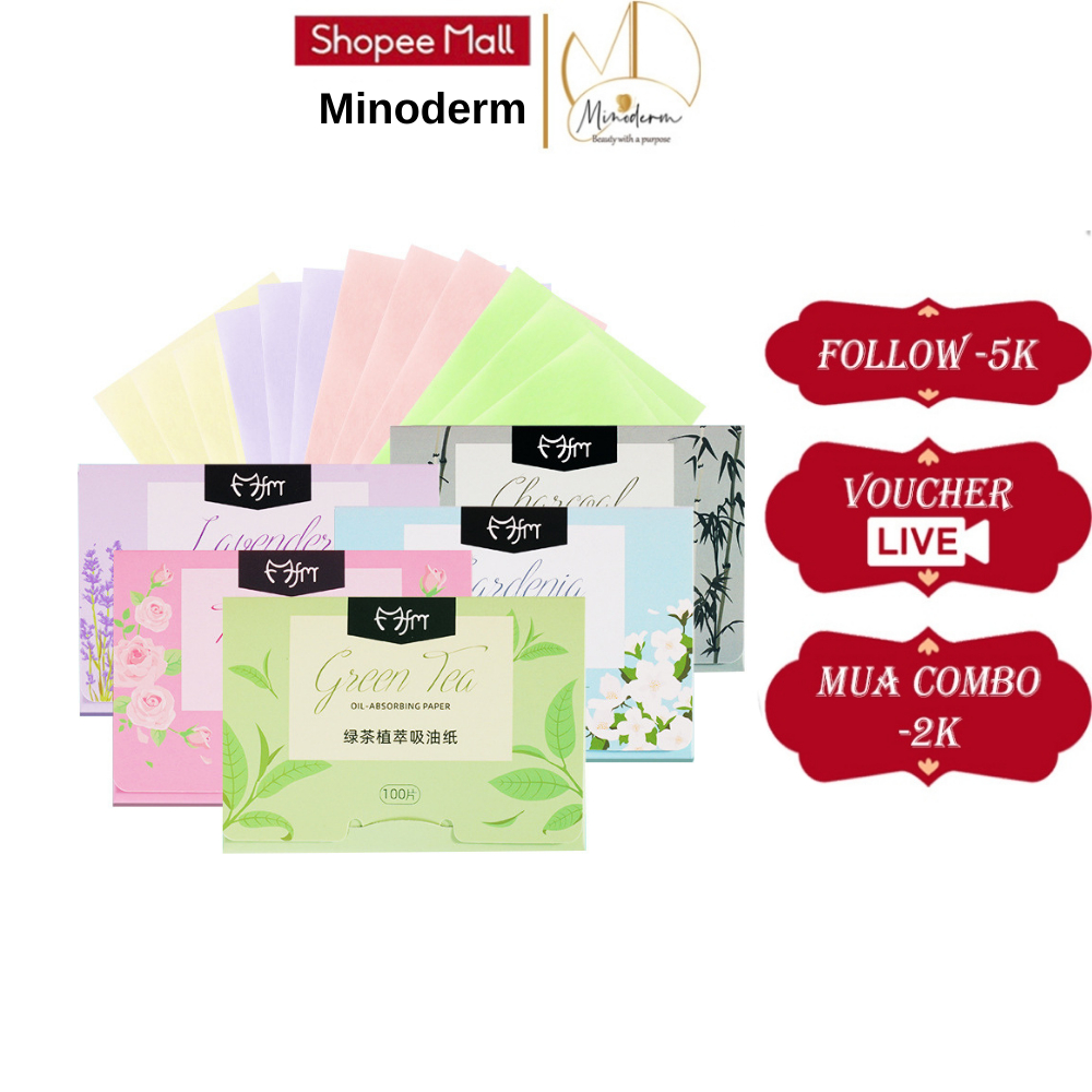 Giấy Thấm Dầu MINODERM kiểm soát nhờn hiệu quả, hút nhờn tức thì, làm ...