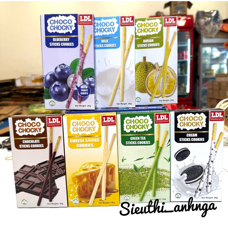 Bánh que LDL vị TRÀ XANH/Socola/Phô Mai/Sữa/Sầu Riêng/ Việt Quất/Kem ...