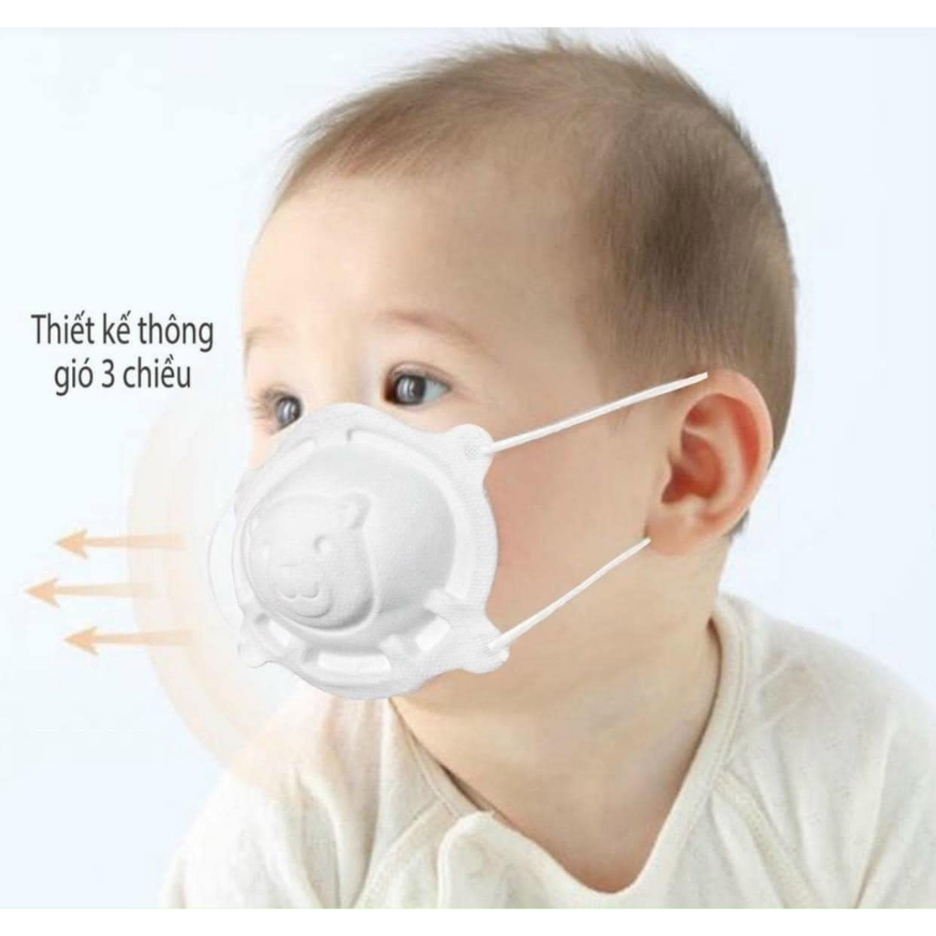 Sỉ thùng 15 gói 45 chiếc Khẩu trang gấu Mio Mask cho Em Bé Sơ Sinh 0 ...