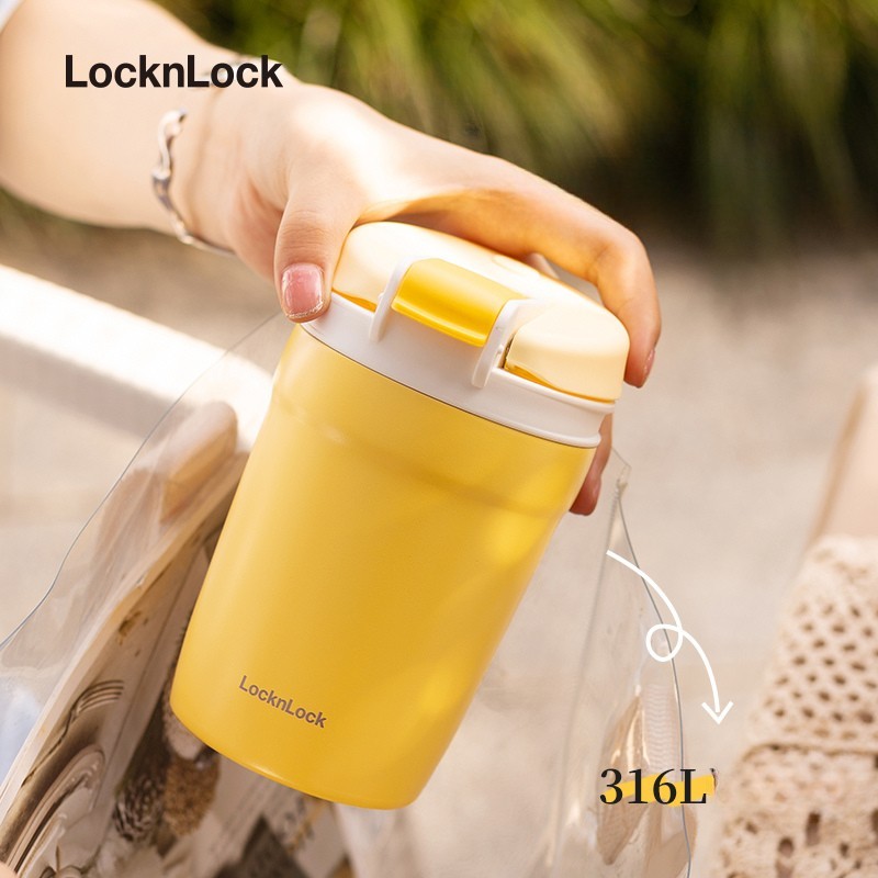 Bình giữ nhiệt LocknLock inox 316 Dual One Touch Tumbler 320ml - 4 màu ...