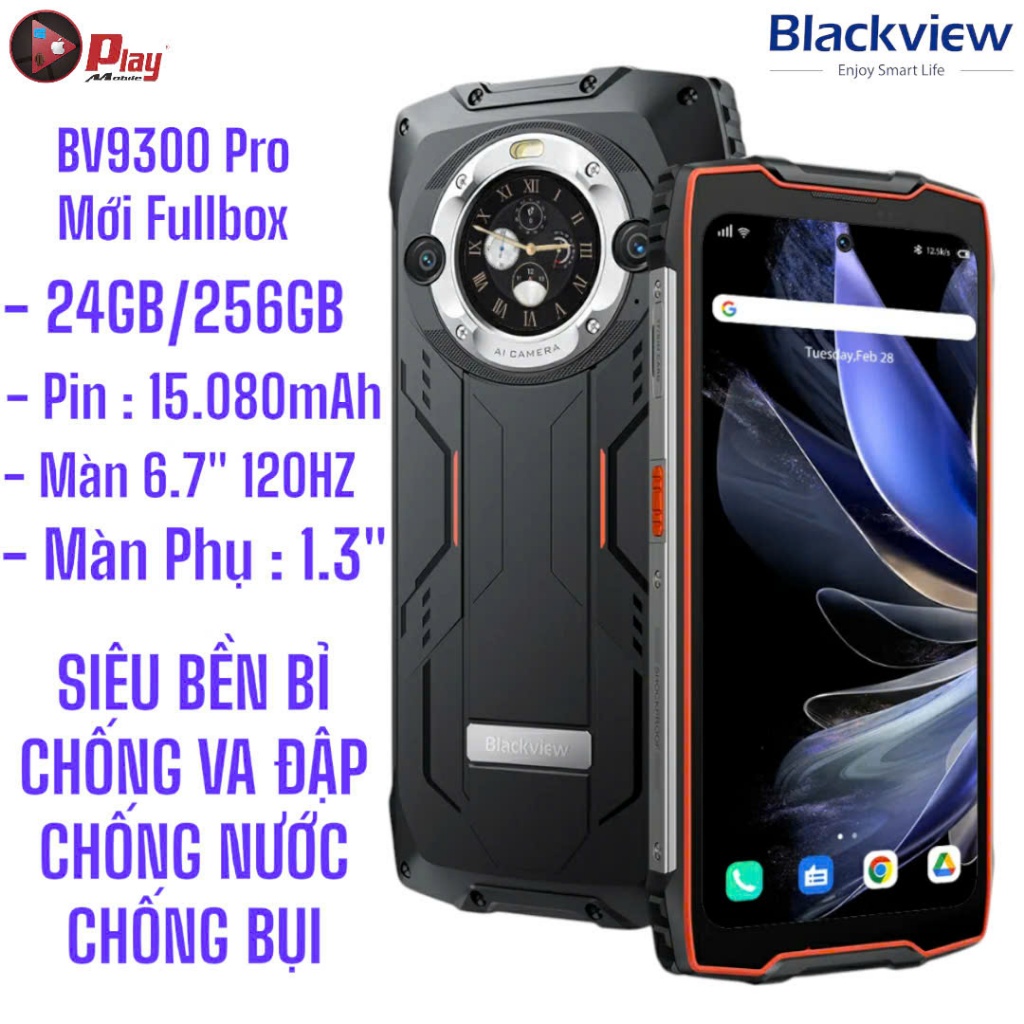 Điện Thoại Blackview BV9300 Pro 24G/256GB Mới Fullbox , Pin 15.080mAh ...