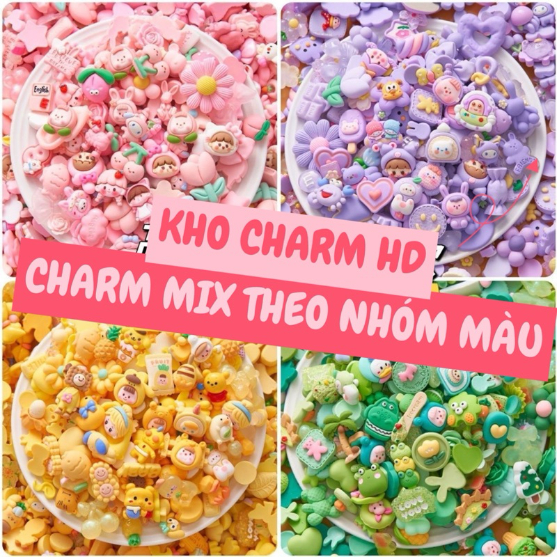 SET 50 CHARM MIX MÀU PASTER GẮN DÉP CROSS ( ĐÃ GẮN NÚT) | Shopee Việt Nam