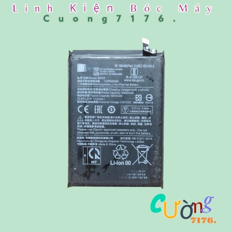 Pin XM Redmi 9T, Poco M3 (BN62) 6000mAh Đã Qua Sử Dụng (Đen) | Shopee ...