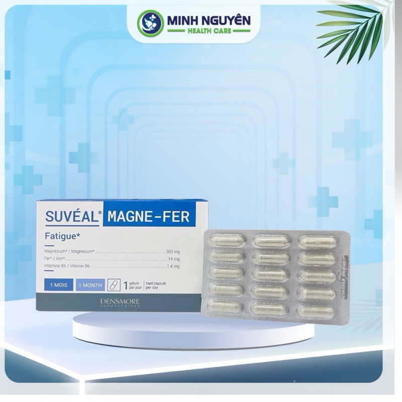 Suvéal Magne-Fer [PHÁP]– Viên uống bổ sung Magie, Vitamin B6 và Sắt ...