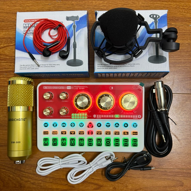 Siêu Phẩm 2025 Combo sound card K900 PRO MAX Và Mic BM900 huyền thoại ...