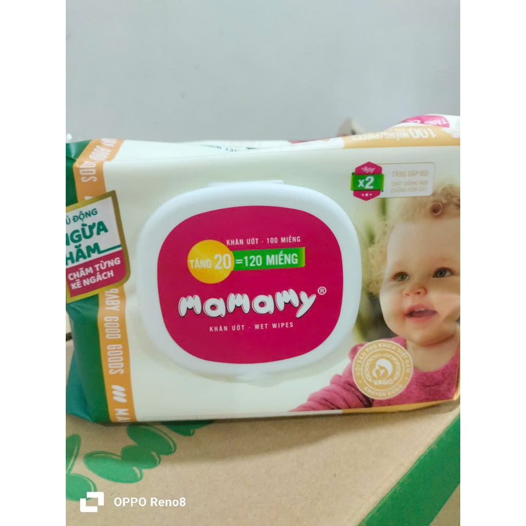[ 120 tờ ] Combo 5 gói khăn ướt Mamamy 120 tờ KHÔNG MÙI | Shopee Việt Nam