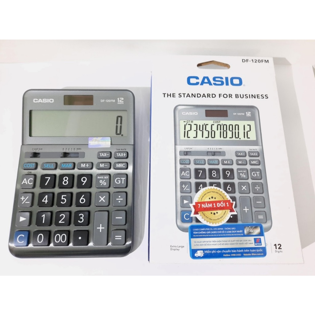 Máy tính CASIO DF 120 FM (hàng chính hãng) | Shopee Việt Nam