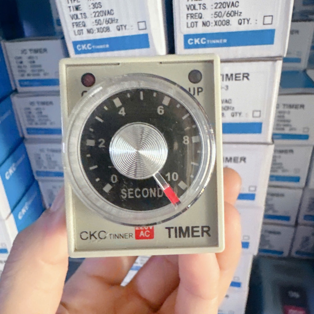Rơ le thời gian AH3-3 kèm Đế, IC TIMER Nguồn 220V, 10s, 30s, 60s, 10m, 30m, 60m, Relay thời gian ...