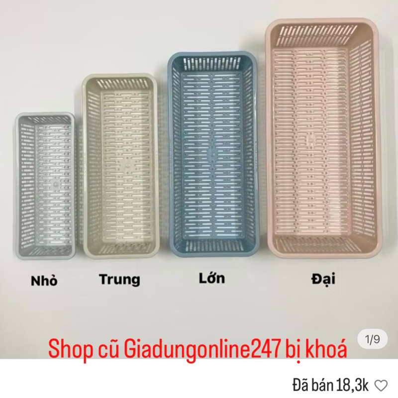 Rổ Chữ Nhật Dài Nhỏ Đựng Đa Năng, Đựng Gia Vị, Bút Viết, Dụng Cụ Văn ...