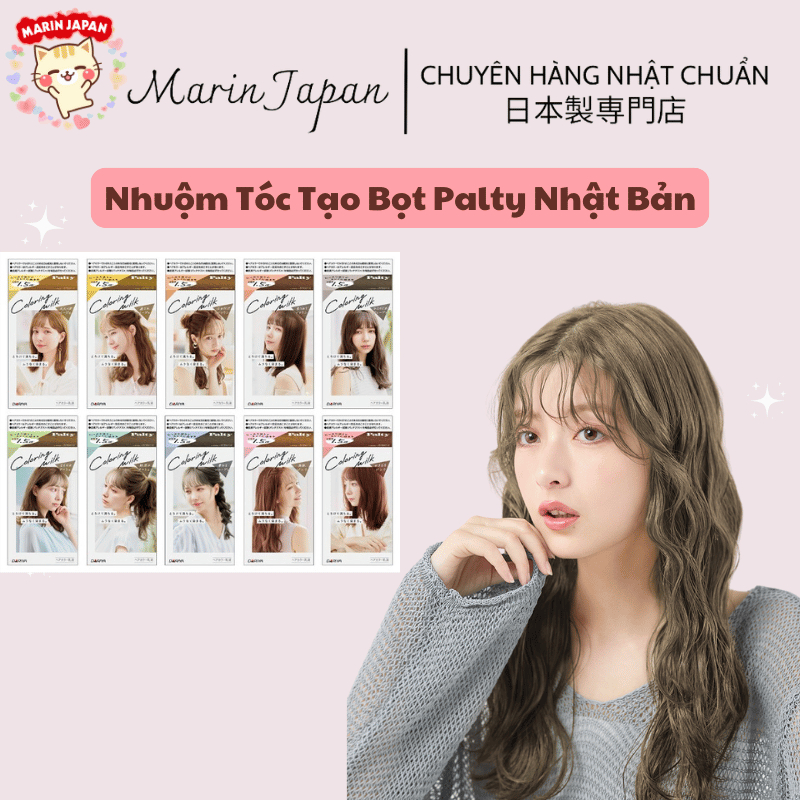 Nhuộm tóc tạo bọt dạng sữa Dariya Palty Coloring Milk Nội Địa Nhật Bản ...