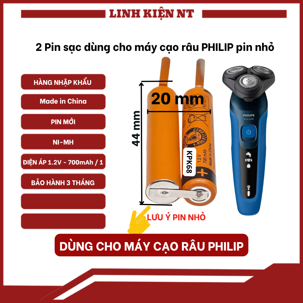 Pin Dùng Cho Máy Cạo Râu PHILIP Kato Chính Hãng, Pin Sạc Máy Cạo Râu ...