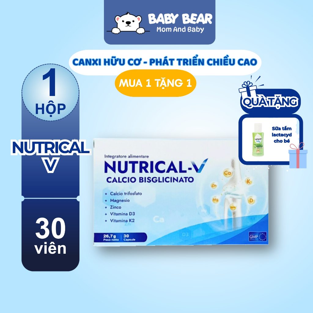 Nutrical-V - Bổ Sung Calci, Vitamin D3, K2, Magie, Kẽm, Tăng Chiều Cao ...