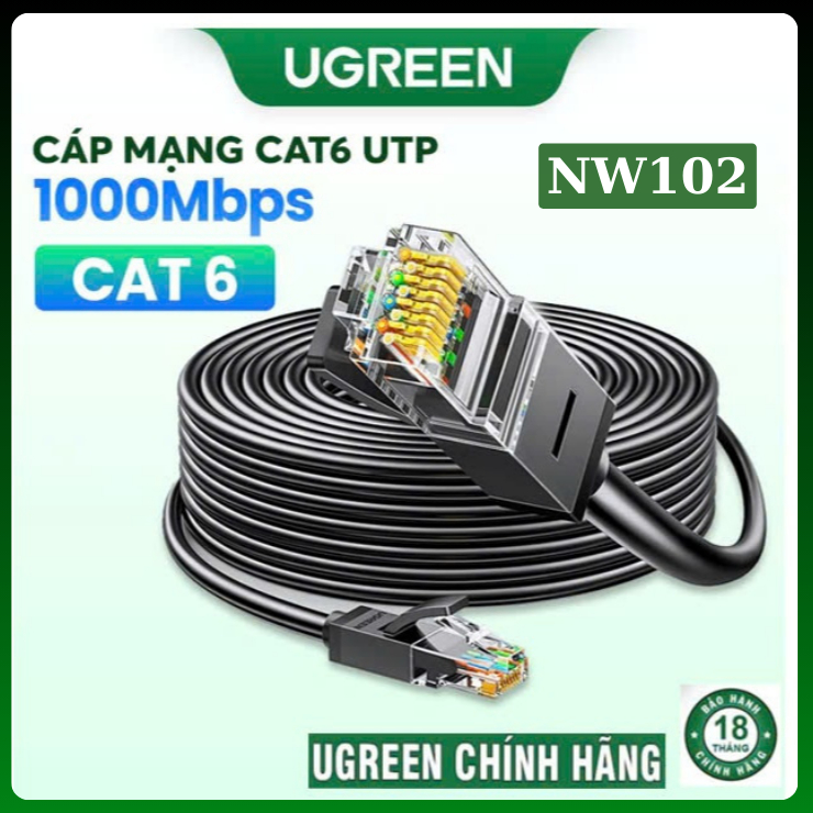 Cáp mạng RJ45 Cat6 (lan 1000Mnps) Ugreen NW102 60545 20158 20159 20160 ...