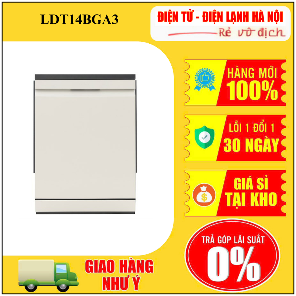 Máy rửa bát LG LDT14BGA3 14 bộ độc lập sấy ngưng tụ nhập Hàn Quốc ...