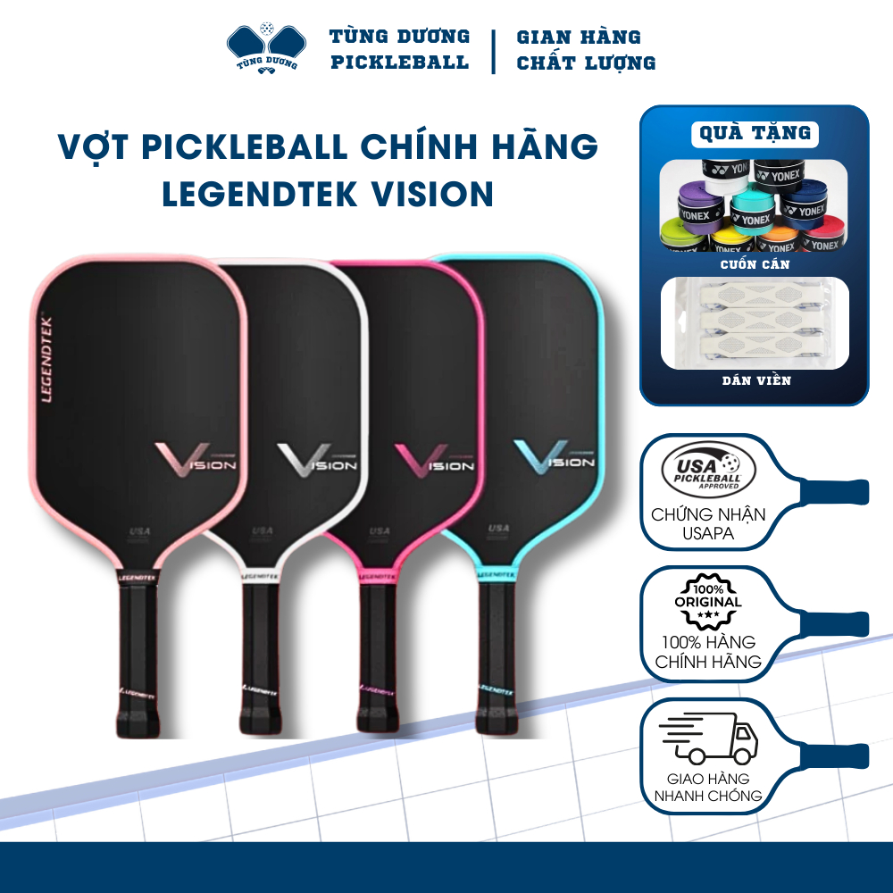 Vợt Pickleball Chính Hãng Legendtek Vision – Carbon Fiber, Nhẹ, Bền ...
