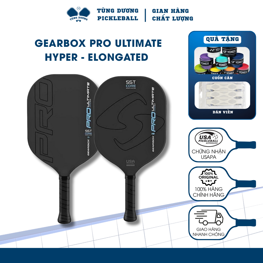 Vợt Pickleball Gearbox Pro Ultimate Power Elongate 14mm & Ultimate 16mm ...