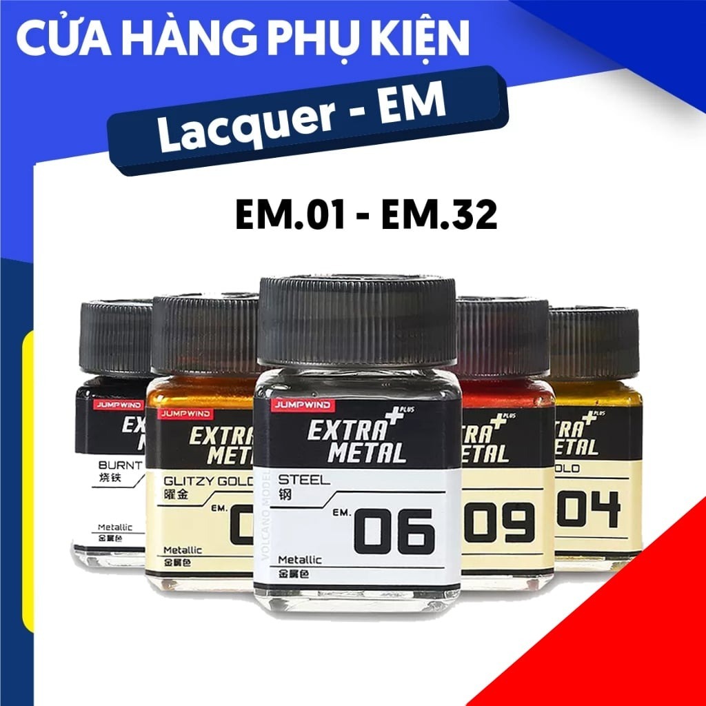 LACQUER SƠN MÔ HÌNH JUMPWIND - EXTRA METAL [ EM.01 - EM.32 ] | Shopee ...
