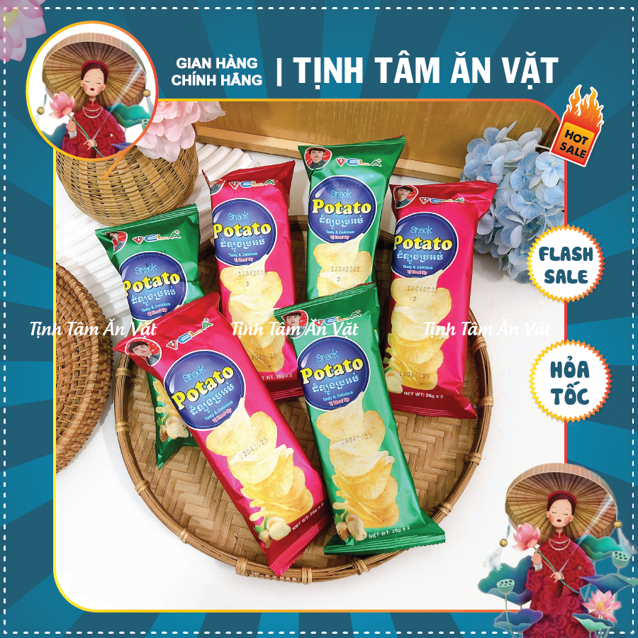 [COMBO 5 GÓI] Snack Khoai Tây Potato, Snack Potato VELA, Que cay cổng ...