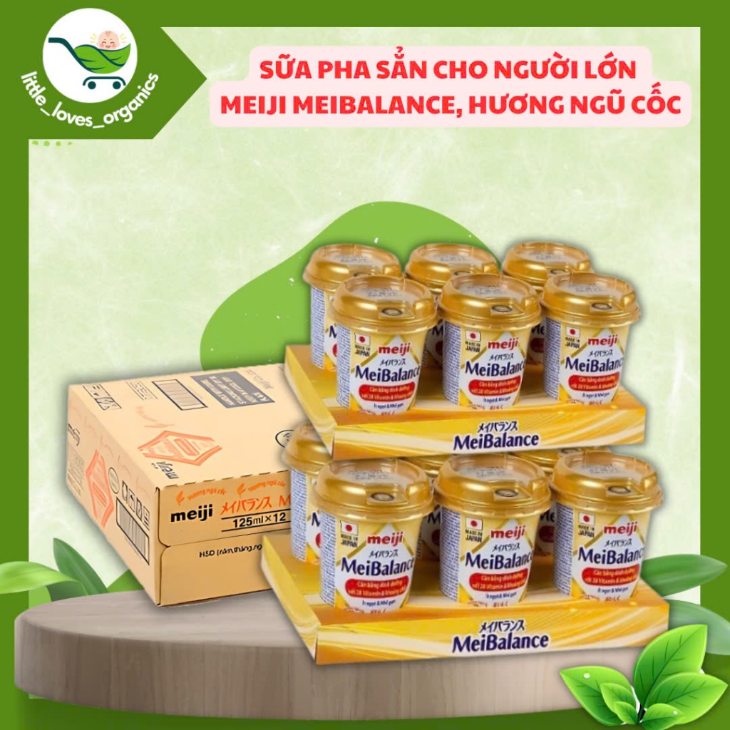 Thùng 12 hộp sữa bột pha sẳn cho người lớn Meiji MeiBalance, hương ngũ ...