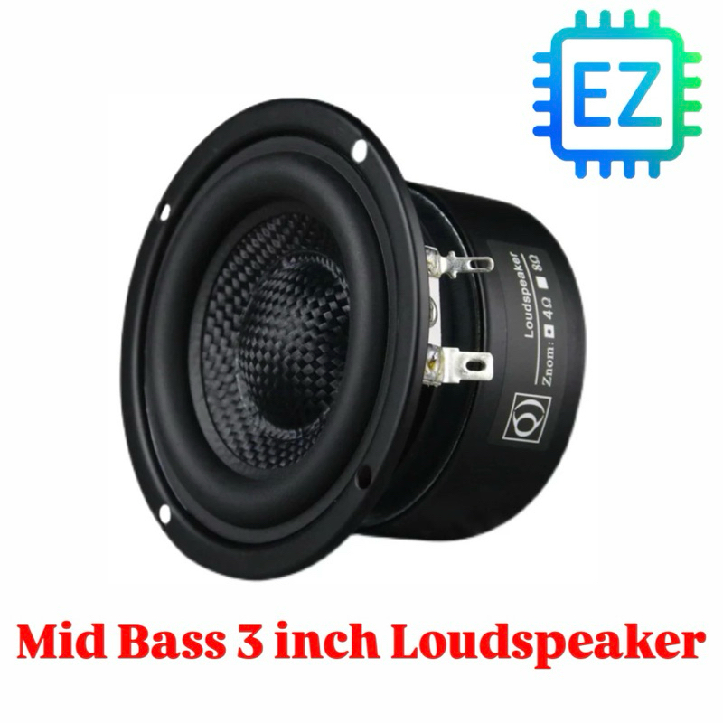 Củ loa Mid Bass 3 inch Loudspeaker màng sợi thuỷ tinh 4ohm 25-50W cao cấp | Shopee Việt Nam