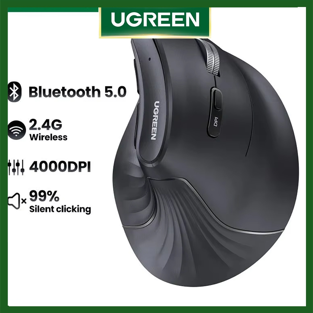 Chuột công thái học dáng đứng Ugreen MU008 DPI 1000/1600/2000/4000 Dùng ...