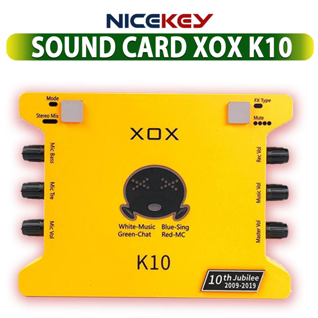Soundcard Thu Âm Cao Cấp XOX K10 , karaoke , livestream kết nối với mic ...