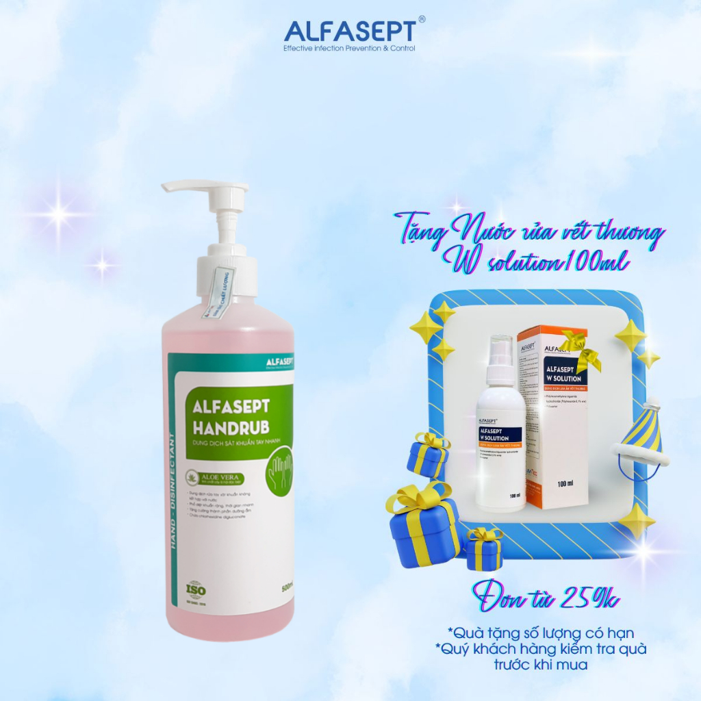Nước Rửa Tay Khô ALFASEPT Handrub Thân Thiện Với Da, Giúp Diệt Khuẩn ...