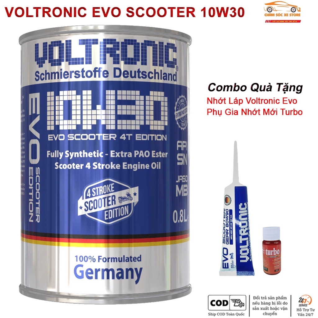 Dầu Nhớt Dành Cho Xe Tay Ga Voltronic Evo Scooter 10w30 Tặng Kèm 1 Láp Voltronic Evo Và 1 Phụ ...