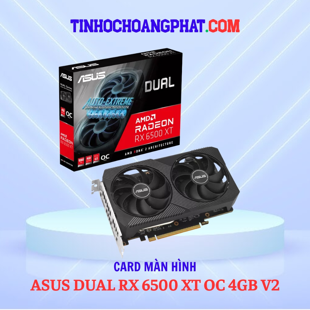 Card màn hình ASUS DUAL RX 6500 XT OC 4GB GDDR6 | Shopee Việt Nam