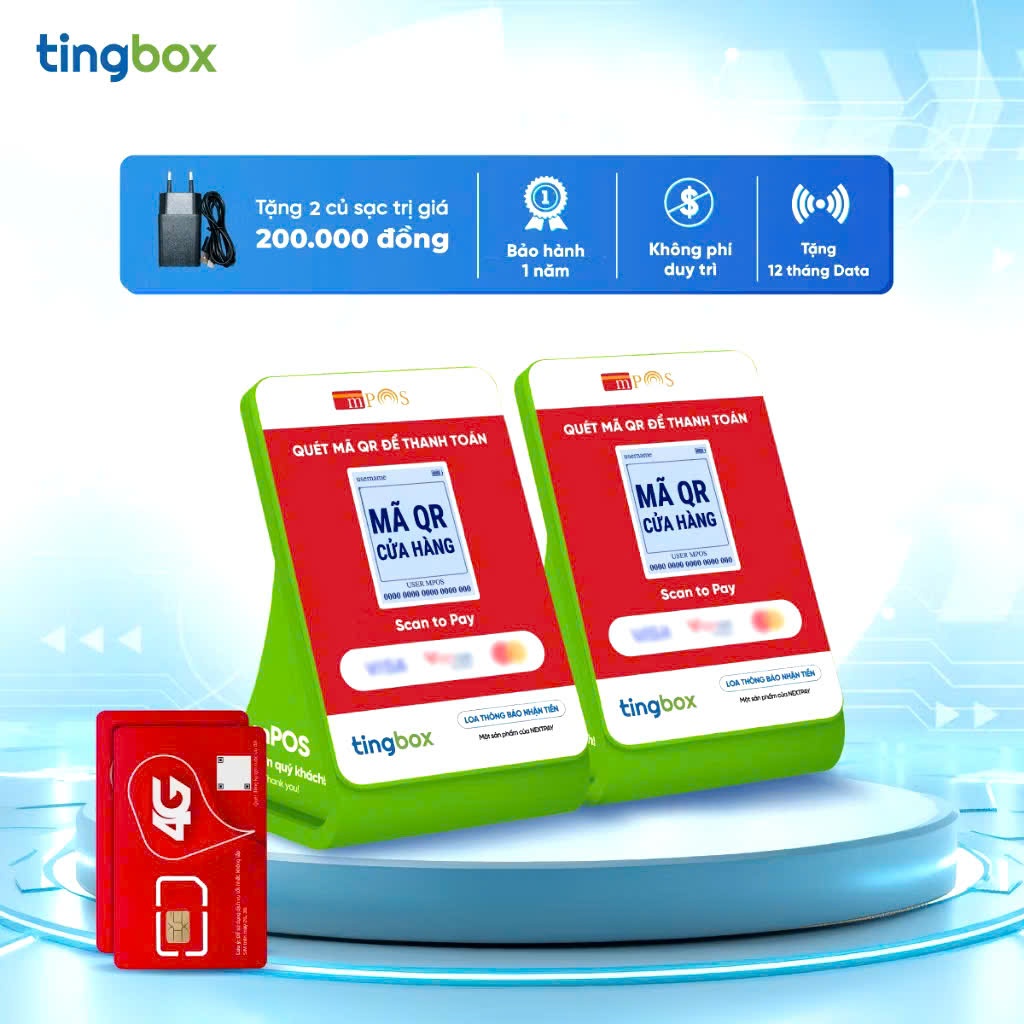 (BH 12T) COMBO 2 MÁY KO SIM | TINGBOX - Loa báo chuyển khoản | 0 thu ...