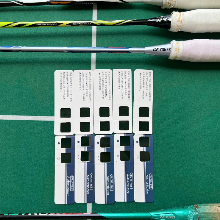 Thẻ kiểm tra tem 7 màu của Yonex Kiểm tra tất cả các dụng cụ có tem 7 ...