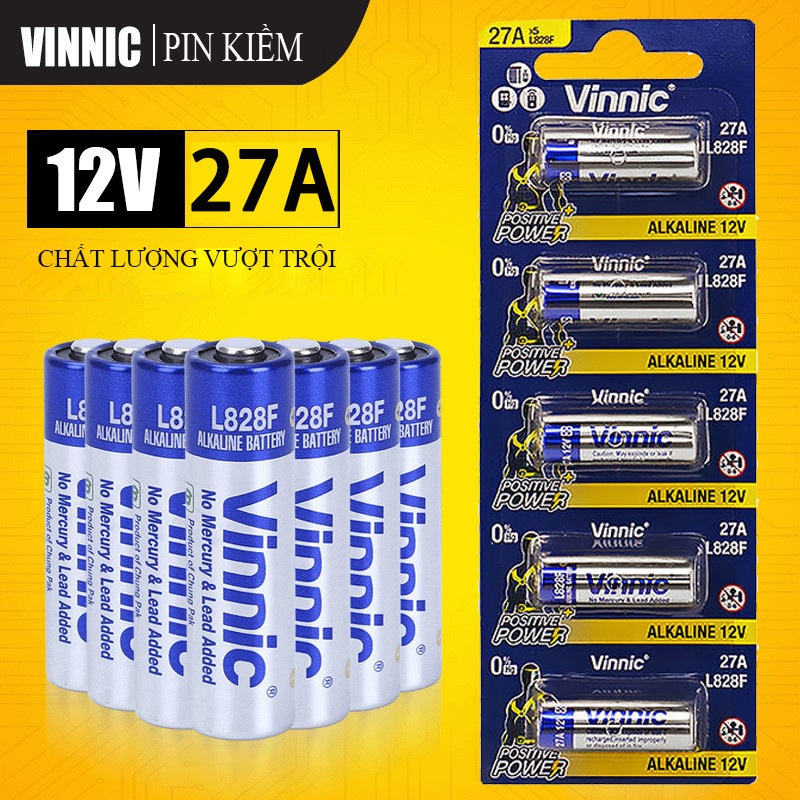 Pin 12V 27A L828F VINNIC chính hãng dành cho chuông cửa chống trộm ...