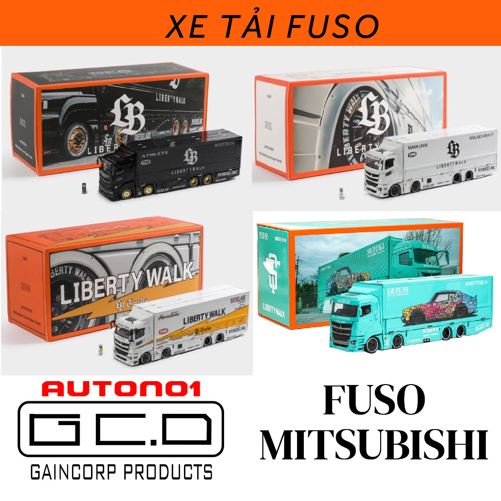 Mô hình xe tải Liberty Walk LB-Trucks Mitsubishi Fuso Transporter Sakon ...