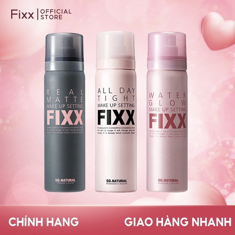 Xịt Khóa Makeup nền All Day Setting Fixx So Natural 75ml Xịt cố định lớp trang điểm Hàn Quốc ...