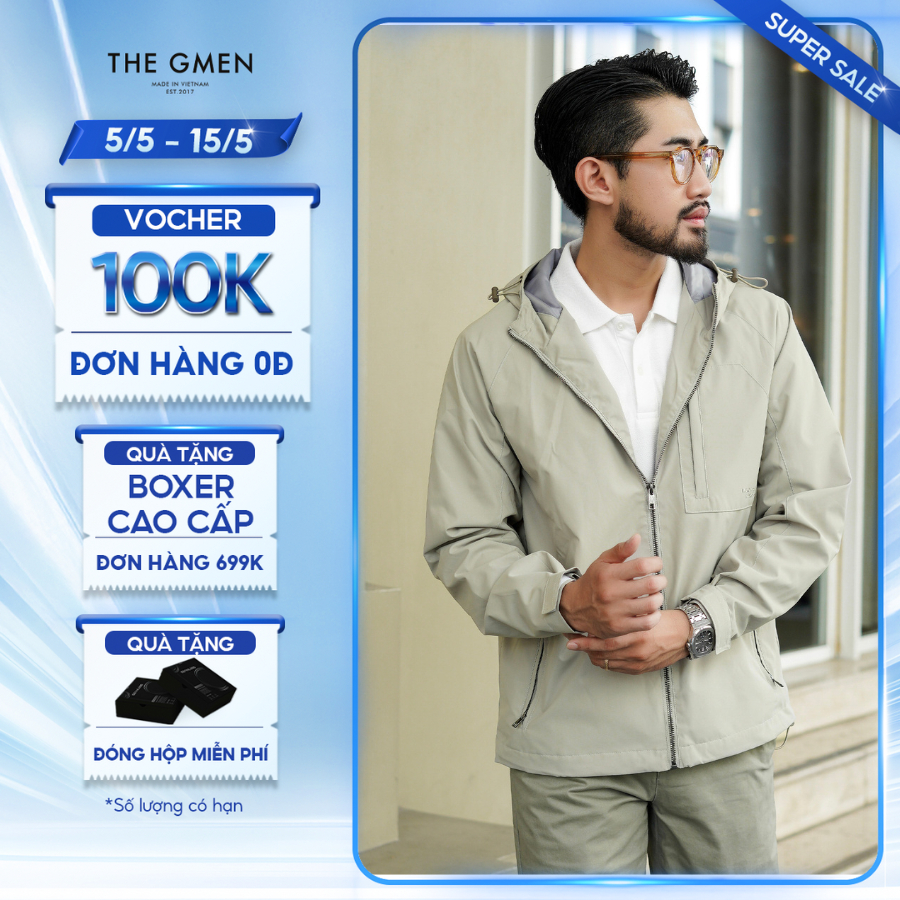 Áo khoác gió nam chống nước Briz Jacket form Regular thoải mái - THE ...