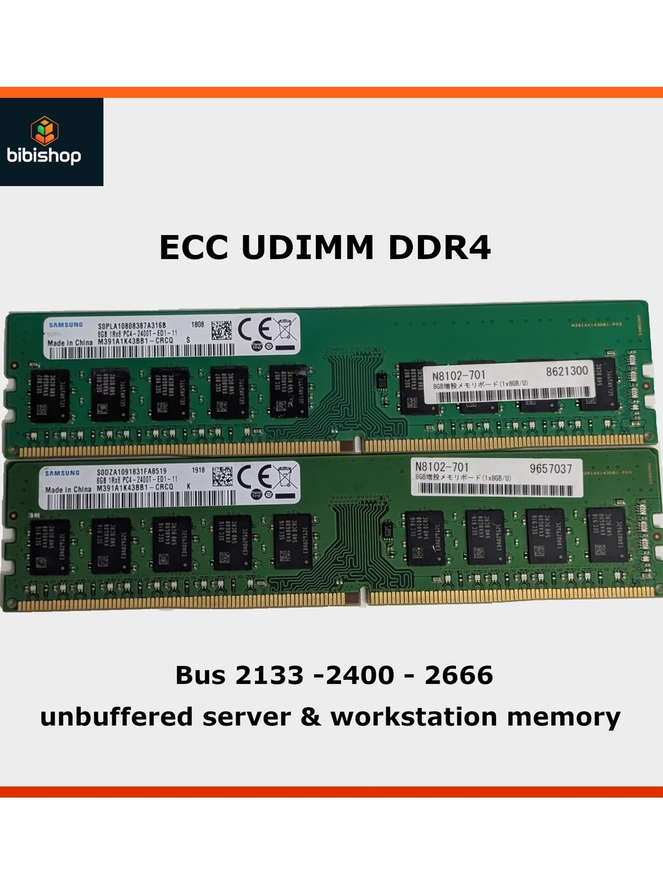Ram ddr4 ecc Udimm 16gb 8gb bus 2133, 2400, 2666 (ecc unbuffered ...