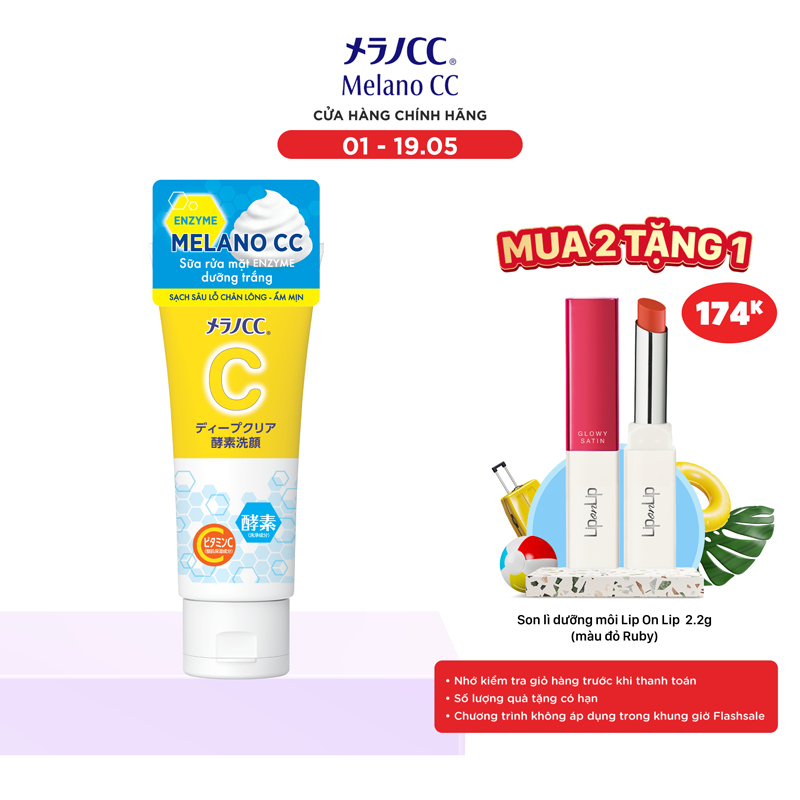 Sữa rửa mặt dưỡng trắng Melano CC Deep Clear Enzyme Face Wash 130g | Shopee Việt Nam