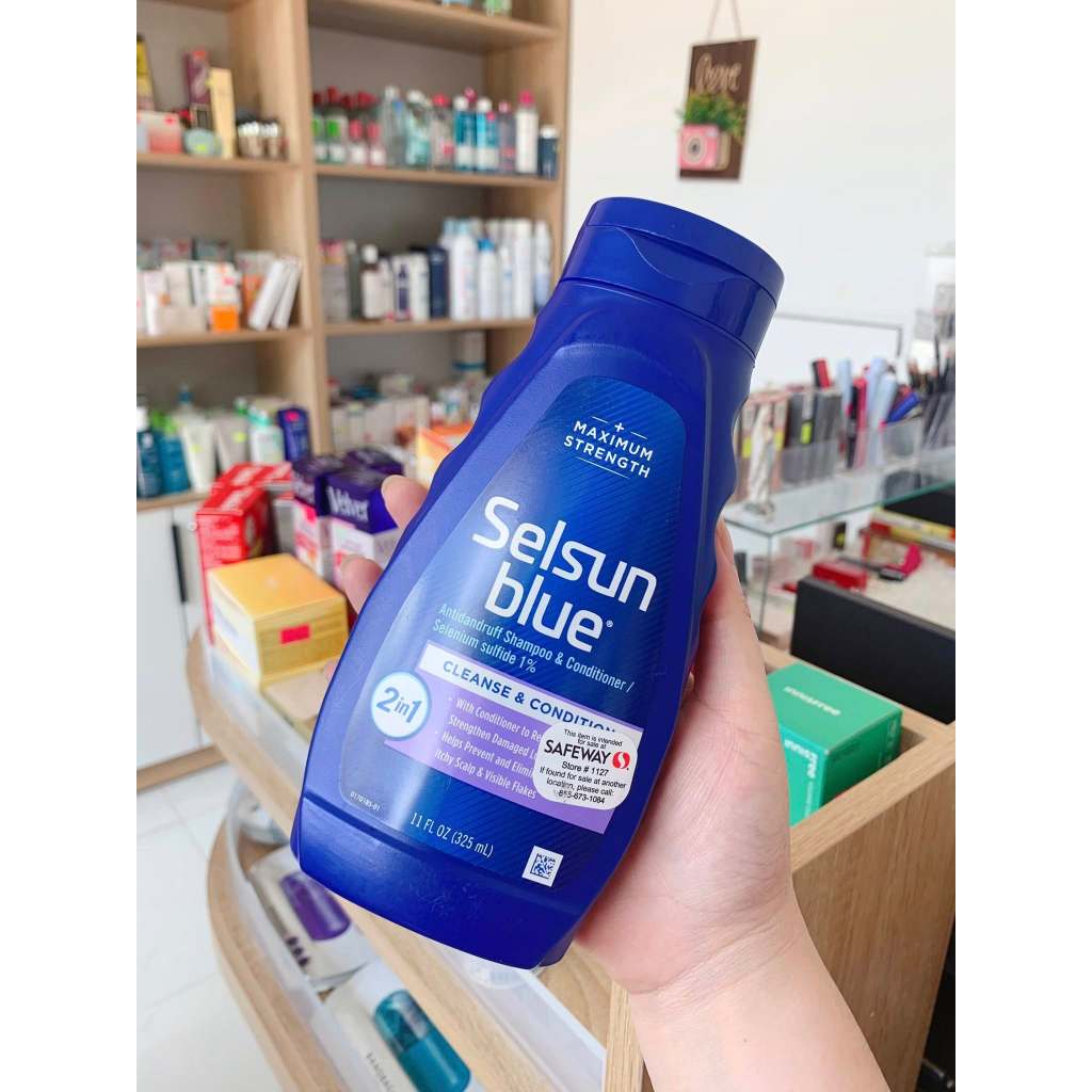 Dầu gội Selsun Blue Cleanse & Condition- màu tím 325ml. | Shopee Việt Nam