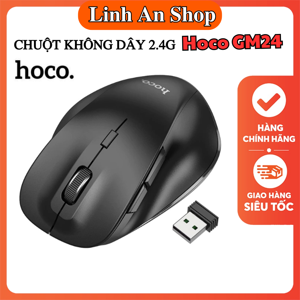 Chuột Máy Tính Không Dây Bluetooth Hoco GM24 - 2,4G, 6 Nút, Độ Nhạy 1600DPI | Shopee Việt Nam